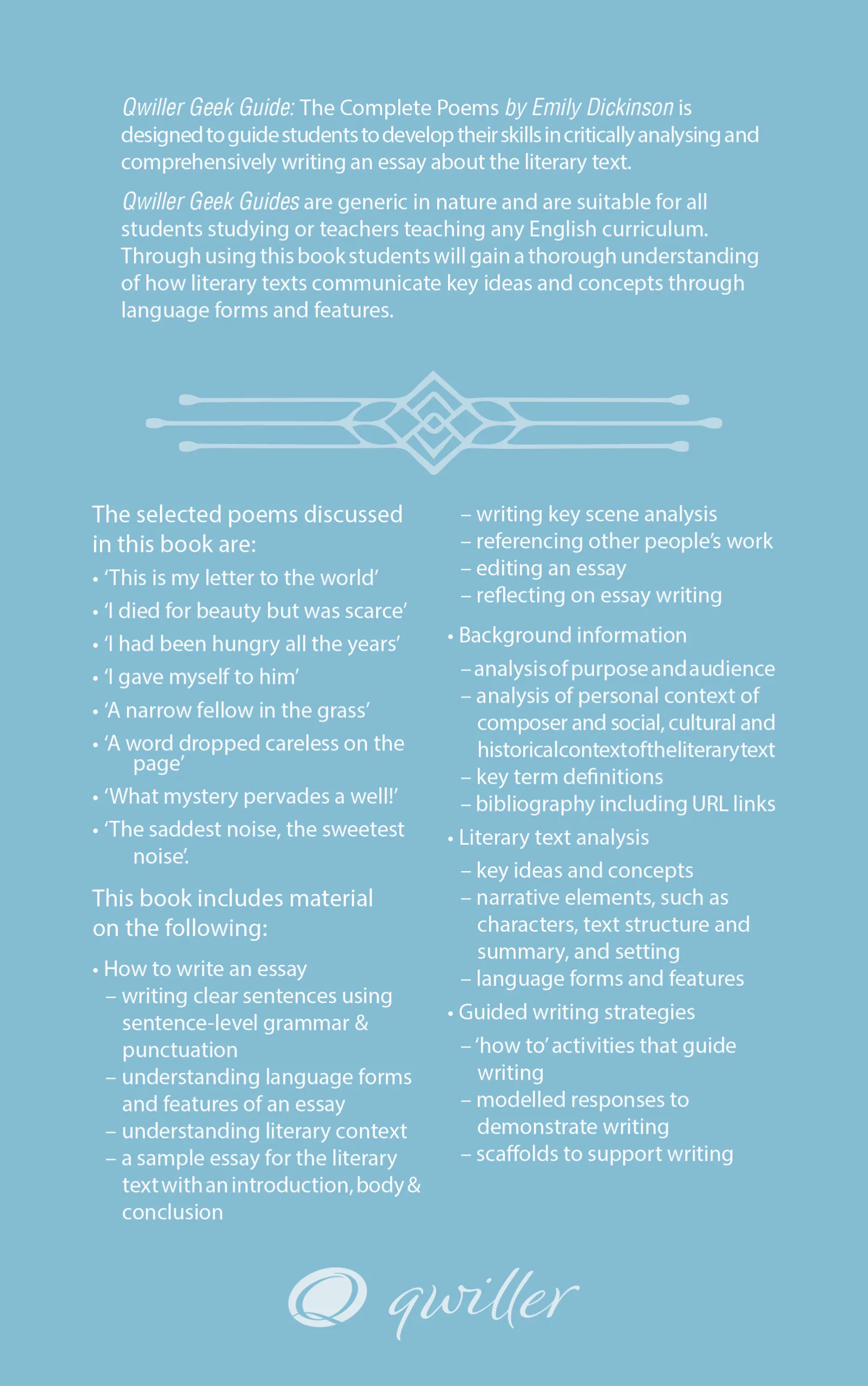 Qwiller Geek Guide (poetry): THE COMPLETE POEMS by Emily Dickinson – a ...